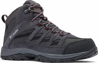 Columbia Crestwood Mid WP wasserdichte Wanderstiefel f&uuml;r Herren, Grau (Dark Grey x Deep Rust), 43.5 EU, Dark Grey X Deep Rust