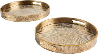 Atmosphera Atmosphera - Set aus 2 tabletts elya gold d31 35cm