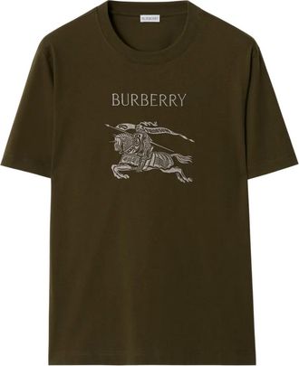 Burberry t-shirt à logo brodé - Vert