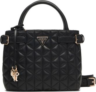 Guess Femme, Sacs, Noir, Taille: ONE Size Paisleigh Quilted Small Satchel