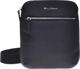 Baldinini Homme, Sacs, Noir, Taille: ONE Size Sac bandouli&egrave;re en cuir foulonn&eacute; noir Baldinini