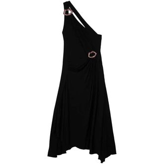 Sonia Rykiel Femme, Robes, Noir, Taille: 38 FR Lips-motif Asymmetric Midi Dress