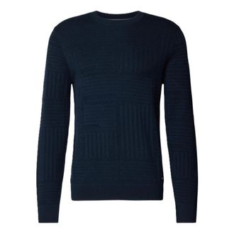 Joop Homme, Pulls, Bleu, Taille: XL Pull en coton avec tricot graphique