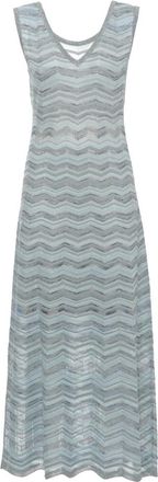 D.exterior Femme, Robes, Bleu, Taille: 40 FR Robe en viscose &agrave; col en V