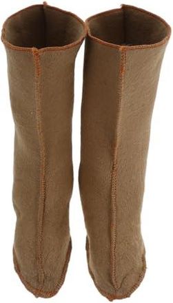 FOMIYES Bottes DHiver Homme Imperm&eacute;ables avec Doublure Chaude en Tissu Oxford Kaki Taille 44 Chaussures de Randonn&eacute;e et P&ecirc;che Isolantes Semelle Antid&eacute;rapante 