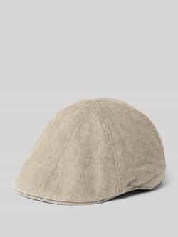 Camel Active Flat Cap aus Baumwoll-Leinen-Mix mit Label-Stitching