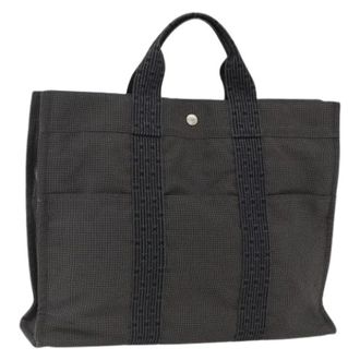 Herm&egrave;s Pre-owned Vintage Canvas Tote Bag - - Pre-owned - Damen - Grau - ONE SIZE