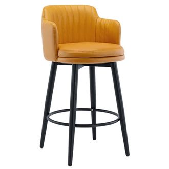 Generic Drehbare Barhocker in Tresenh&ouml;he, Bequeme Barhocker aus PU-Leder, gro&szlig;e Sitzfl&auml;chen, multifunktionale Fr&uuml;hst&uuml;cks- und Esszimmerst&uuml;hle f&uuml;r Zuhause, Kne