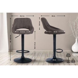 Clp 2er Set Barhocker Milet Stoff B