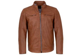 Jilani Lederjacke Kawelo Jilani - Herren Lederjacke Lammnappa braun