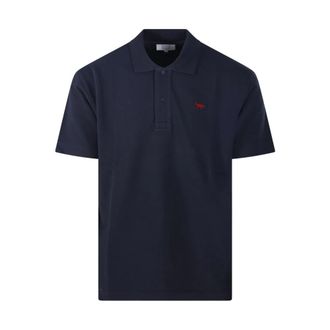 Maison Kitsun&eacute; Profile Fox Comfort Polo - - Tops - Herren - Blau - L