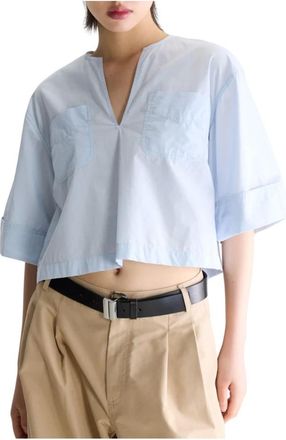 Bellerose Femme, Blouses et Chemises, Bleu, Taille: 40 FR Camisa P1704