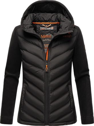 Marikoo Damen Fleece Hybrid Jacke Trekking Wanderjacke Übergangsjacke [B929-Haruna-Schwarz-Gr.XS]