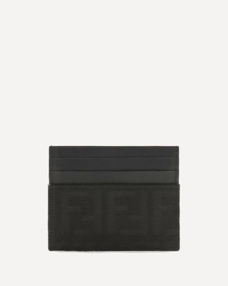 Fendi FF jacquard and leather Card Holder Male UNI