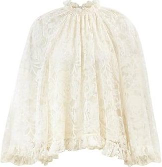 Zimmermann Blouse en dentelle Angel &agrave; col volant&eacute;