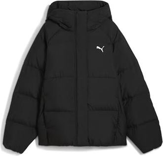 Puma Doudoune matelassée à capuche pour femme, Noir, S