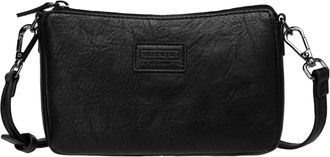 soccx Damen Kleine Crossbody Bag mit Label Badge Black None