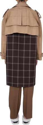 Marni Double-Breasted Mirror Reverse Trench Coat - Brown