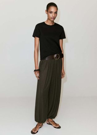 Mango T-Shirt aus 100 % Baumwolle schwarz - Damen - XXS - MANGO