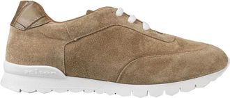 Kiton Homme, Chaussures, Beige, Taille: 42 1/2 EU Baskets en daim et cuir de crocodile