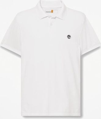 Timberland Millers River Kurzarm-Polohemd aus Stretchmaterial f&uuml;r Herren in Wei&szlig;, Herren, Wei&szlig;, Gr&ouml;&szlig;e