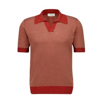 PIACENZA 1733 Piacenza 1733, Homme, Tops, Orange, Taille: XL Polo Marin Tricot