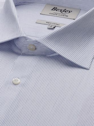 Bexley Santino - Chemise homme blanc et bleu marine
