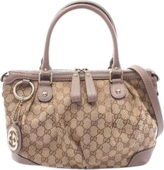 Gucci Sac &agrave; main Sukey GG Canvas Pre-owned - Femme - Pre-owned - Beige - Taille: ONE Size