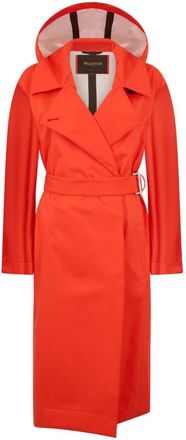 Moorer Femme, Manteaux, Rouge, Taille: 36 FR Oviedo Trench Coat