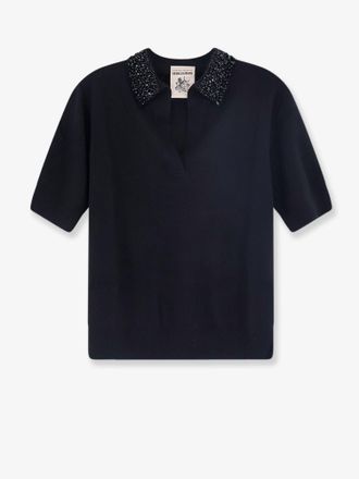 Semicouture Polo virgin wool and cashmere blend shirt - SEMICOUTURE - gender_Woman
