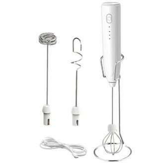 Generic Mousseur à lait - Agitateur à café électrique portable de 15 cm avec moteur réglable à 3 vitesses pour latte, cappuccino, petit fouet à mousse de choc