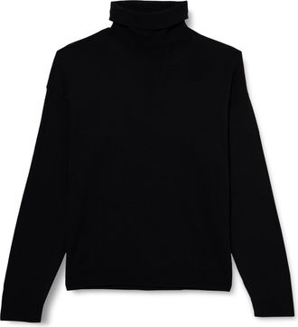 Benetton Damen Radtrikot M/L 103cd202z Pullover, Schwarz, Small