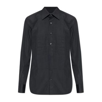 Tom Ford Homme, Chemises, Noir, Taille: XL The Cotton Shirt