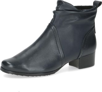 Caprice Caprice Comfort Damen Stiefeletten aus Leder Mehrweite H, Blau (Ocean Nappa), 37.5 EU