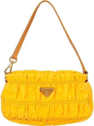 Prada Crossbody Bags - Prada Yellow Nylon Triangle Handbag - Gr. unisize - in Gelb - für Damen