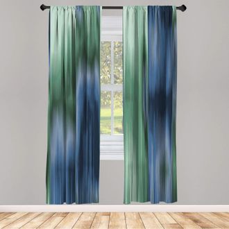 Abakuhaus Erdfarben Vorh&auml;nge, Abstrakt Modernes Design Ombre Inspired Farb&uuml;berg&auml;nge gl&auml;tten, Fensterbehandlungen 2 Panel Set f&uuml;r Wohnzimmer Schlafzimmer Dekor, 