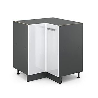 Vicco Meuble dangle R-Line, Blanc Haute Brillance/Anthracite, 75.6 cm sans Plan de Travail