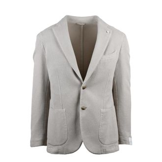 Luigi Bianchi Mantova Taillierter Blazer - - Jackets - Herren - Beige - XL