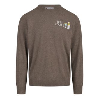 MC2 Saint Barth Pull Heron Light &agrave; col rond - Homme - Pulls - Brun - Taille: XL