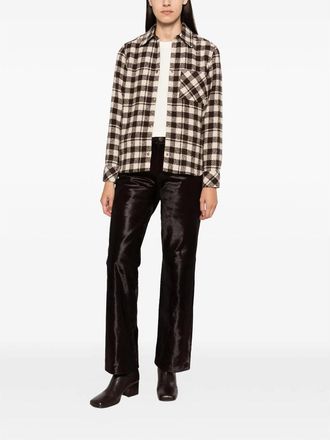 Moncler Mesh Check Shirt - Brown