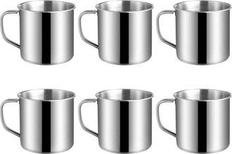 Luxshiny Edelstahlbecher F&uuml;r Kinder 190 Ml Mit Henkel Mini Wasserbecher Unzerbrechlich F&uuml;r Zuhause B&uuml;ro Camping