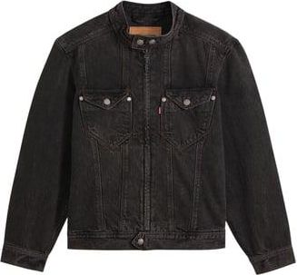 Levi's Veste col rond en denim de coton
