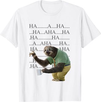 Disney Zootopia Laughing Flash Sloth Ha Ha Vintage Portrait T-Shirt