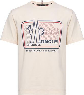 Moncler Moncler Logo Cotton Blend T-shirt, Men, White, Size: 3xl