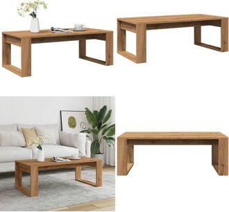 vidaXL Table basse chêne artisanal 102x50x35 cm bois dingénierie - Vidaxl