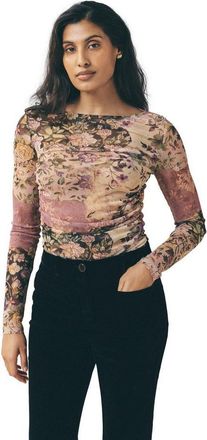 Next Langarmshirt Langärmeliges Sweatshirt mit Netzstoff (1-tlg)