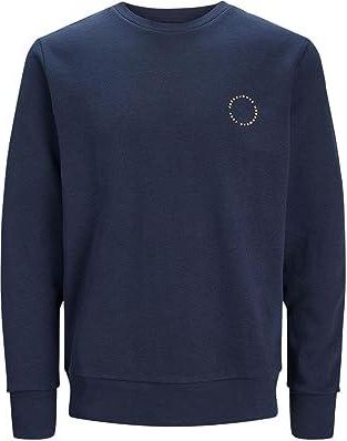 Jack & Jones Pull à col Rond Jjthiba pour Homme, Blazer Bleu Marine., M