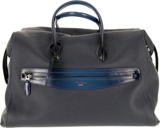 Santoni Homme, Sacs, Bleu, Taille: ONE Size Sac de voyage en cuir