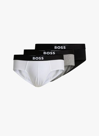 HUGO BOSS Lot de 3 slips en coton m&eacute;lang&eacute;