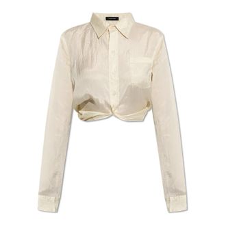 R13 Hemd mit Tasche - - Blouses & Shirts - Damen - Beige - L